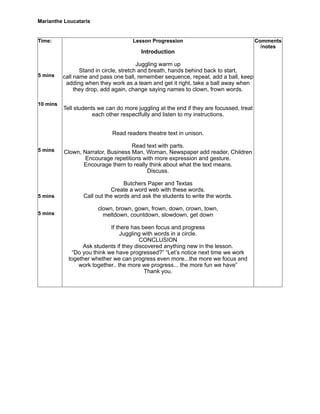 Circus Literacy Lesson Plan | PDF