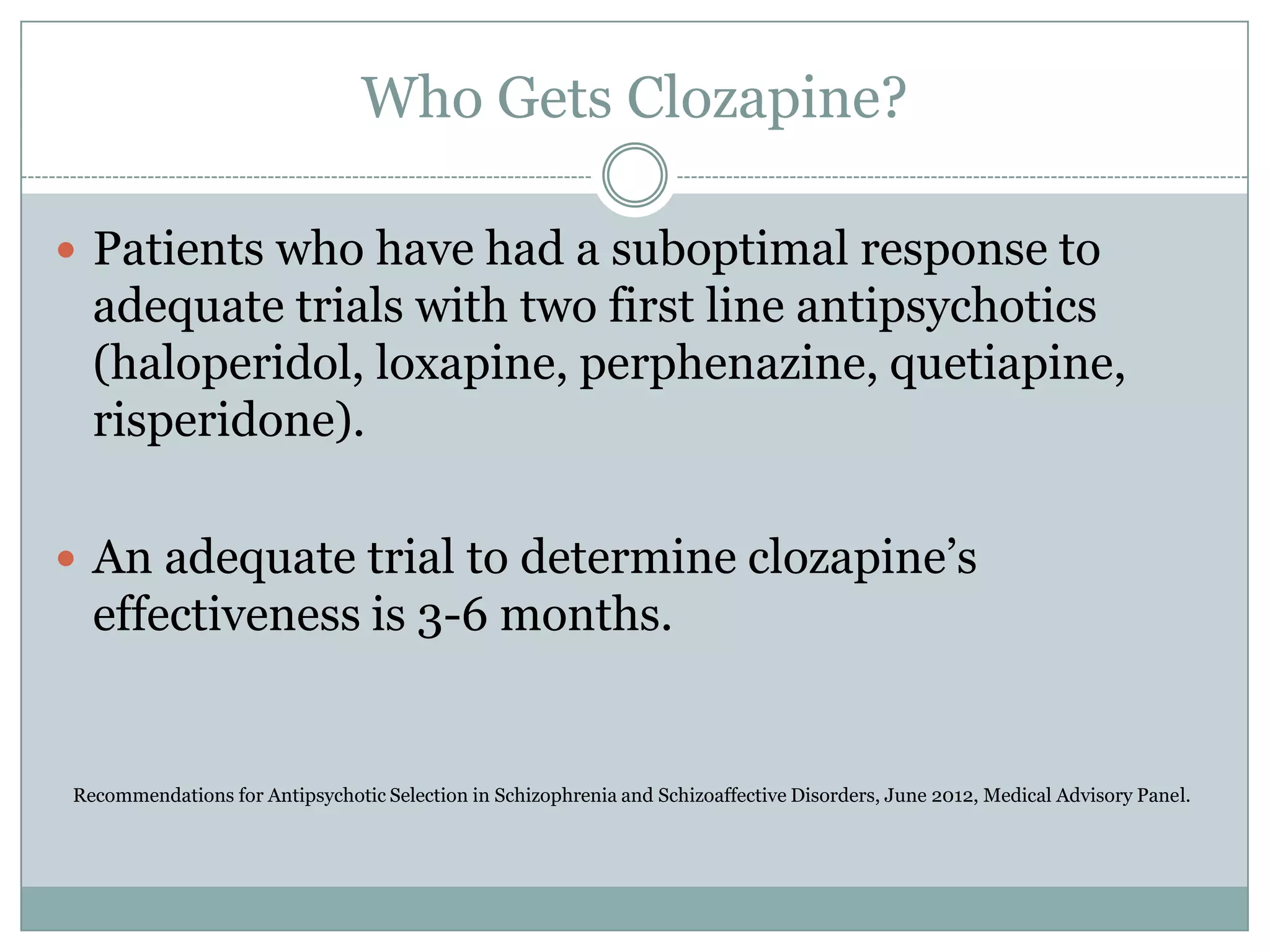 Clozapine and its cardiac adverse effects | PPTX