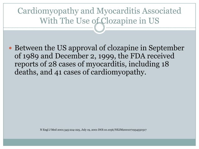 Clozapine and its cardiac adverse effects | PPTX