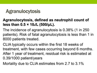 clozapine serious SE | PPT