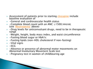 Clozapine therapy | PPTX