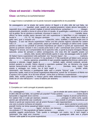 Cloze e-esercizi intermedio-1 | RTF