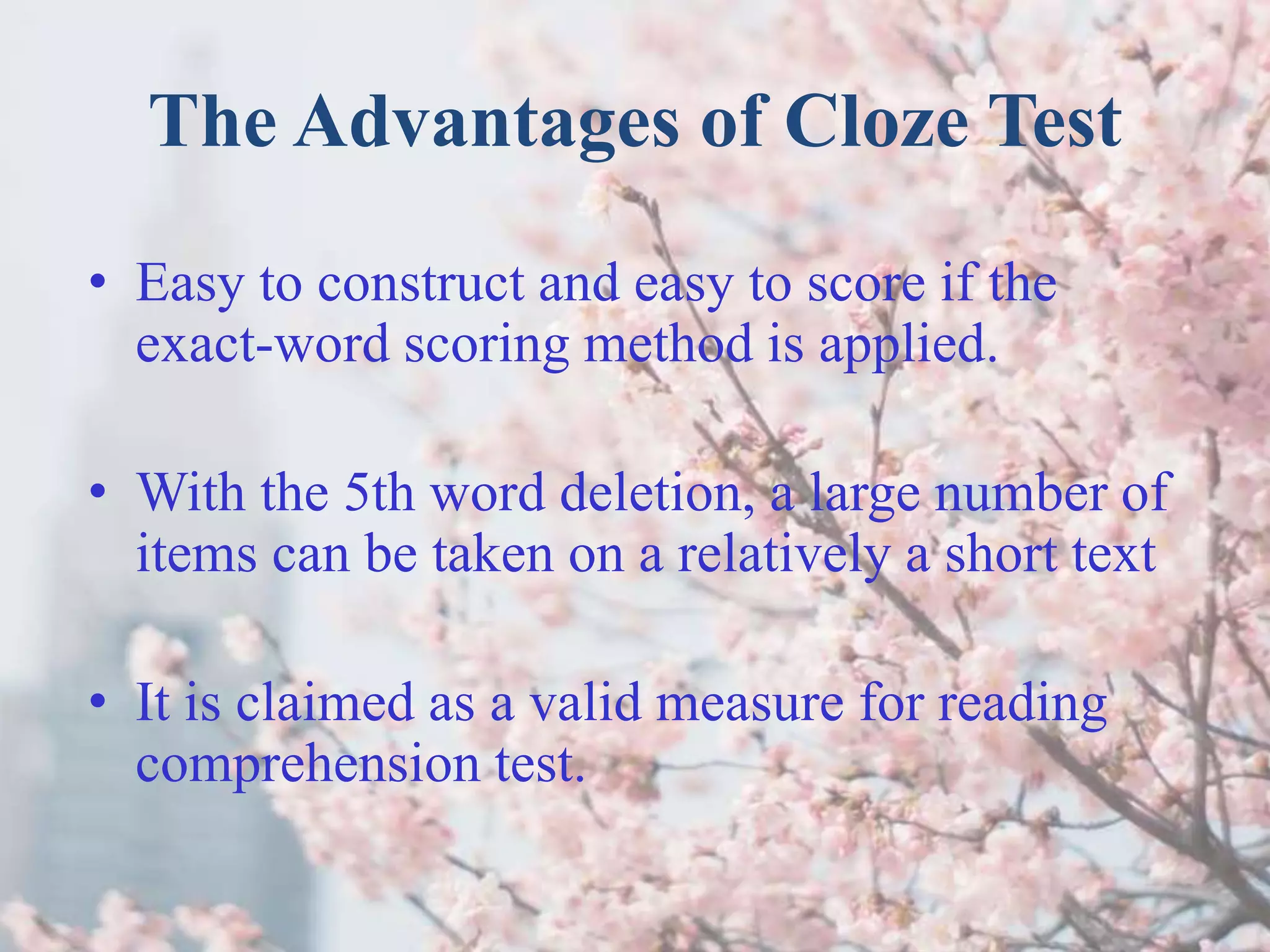 Cloze test& c-test | PPTX