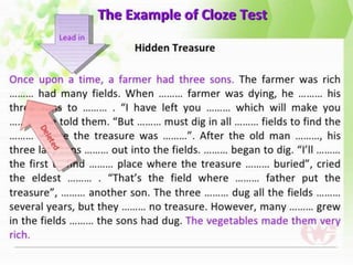 Cloze test& c-test | PPTX
