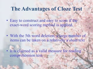 Cloze test& c-test | PPTX