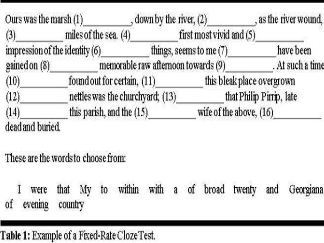 Cloze test& c-test