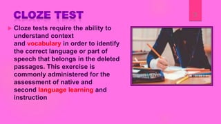 Cloze test | PPTX