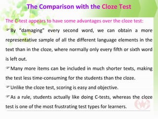 Cloze test and c test | PPT