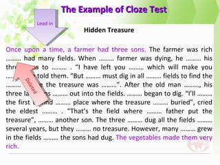Cloze test and c test | PPT