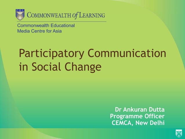 Participatory Communication for Social Change | PPTX