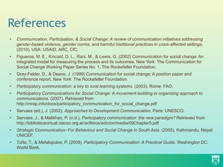 Participatory Communication for Social Change | PPTX