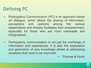 Participatory Communication for Social Change | PPTX