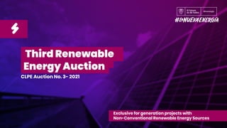 Third renewable energy auction | PDF