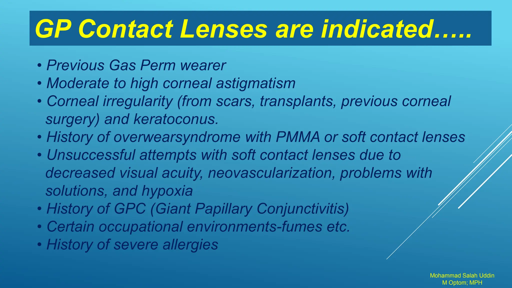 CL Presentation.pptx... Define contact lens: | PPTX