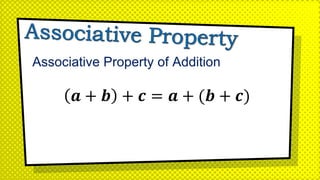 Associative Property Of Equality