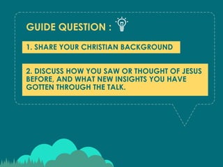 CLP Talk 2: Discovering Who Jesus Christ Truly Is and What He Means to ...