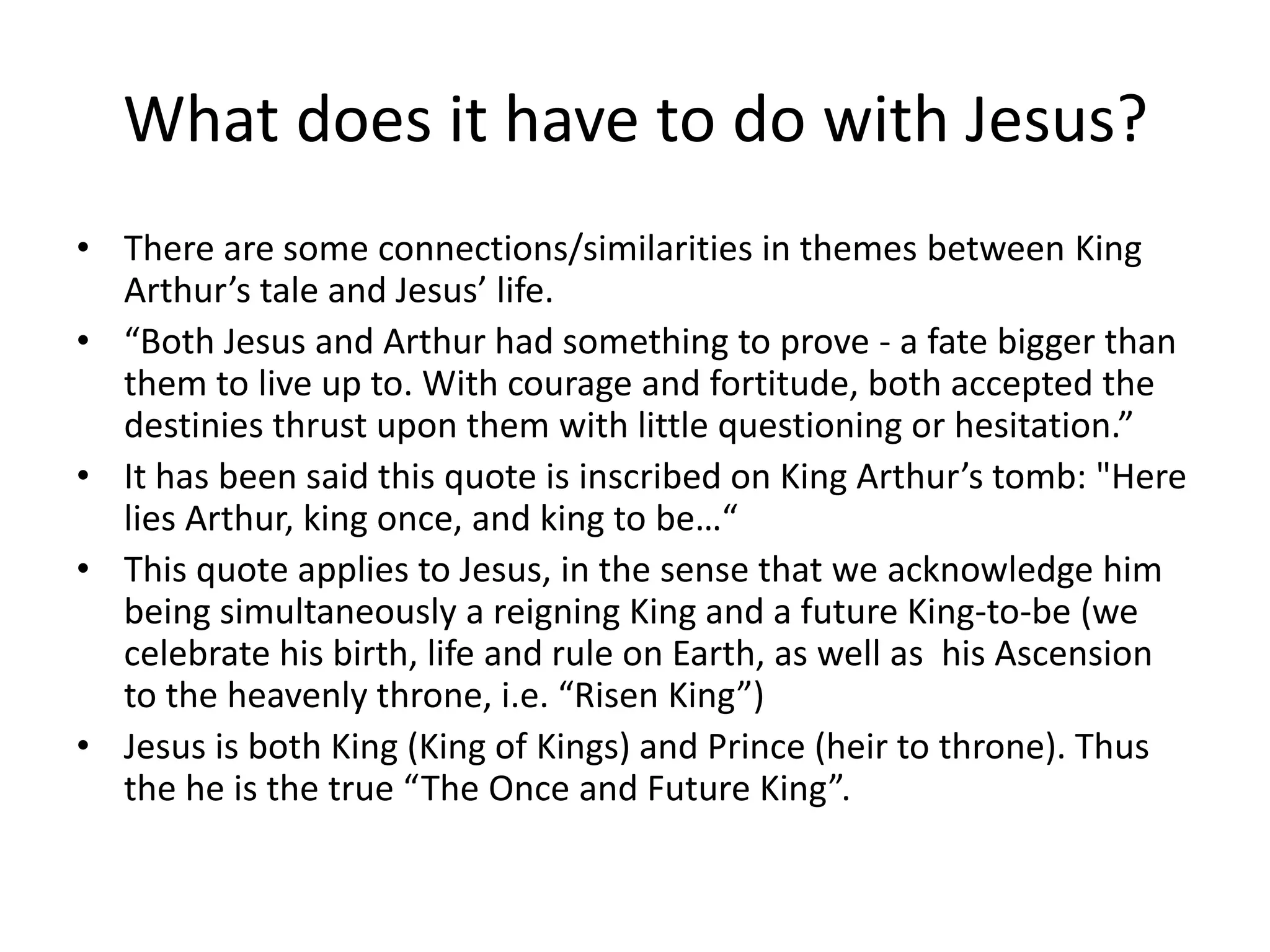 SFC CLP The Once and Future King | PPT