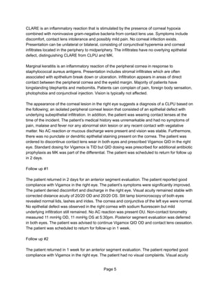 Contact Lens Peripheral Ulcer - Case Report | PDF