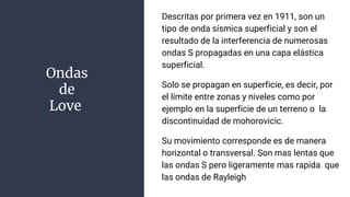 Ondas Rayleigh y Love | PPTX