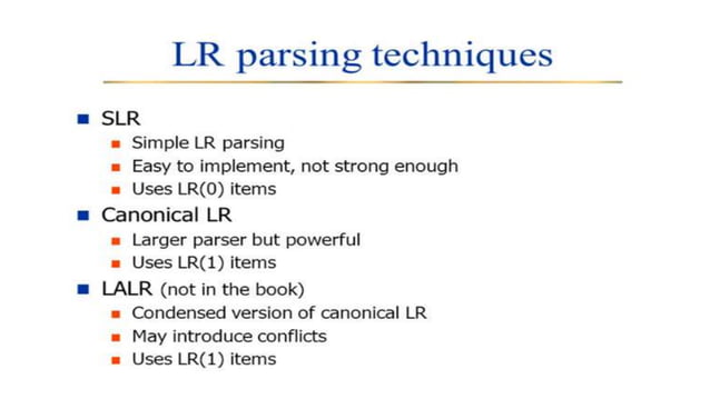 CLR AND LALR PARSER | PPTX