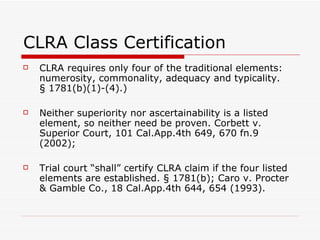 California's Consumer Legal Remedies Act | PPT