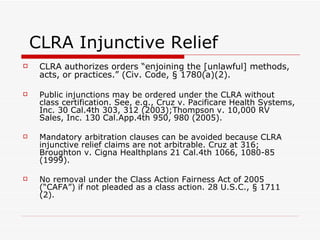 California's Consumer Legal Remedies Act | PPT