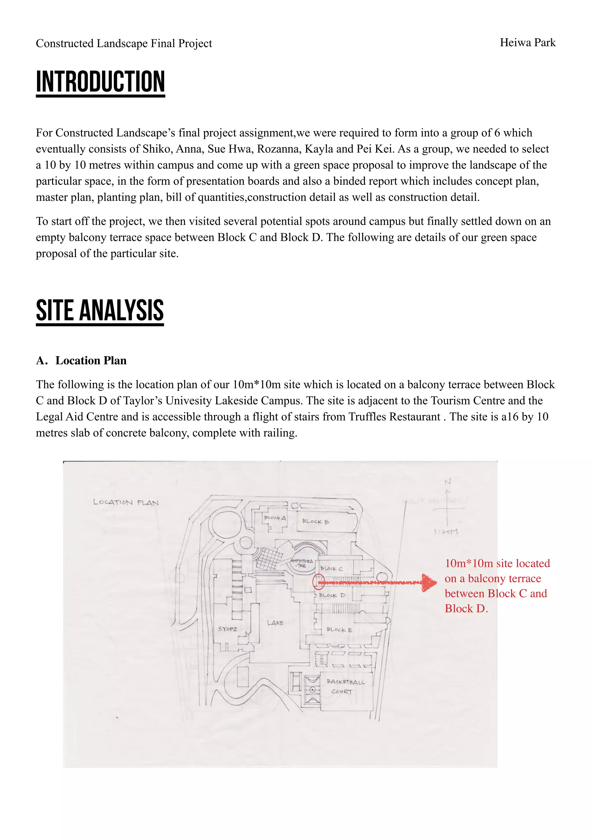 Constructed Landscape Final Project Report | PDF