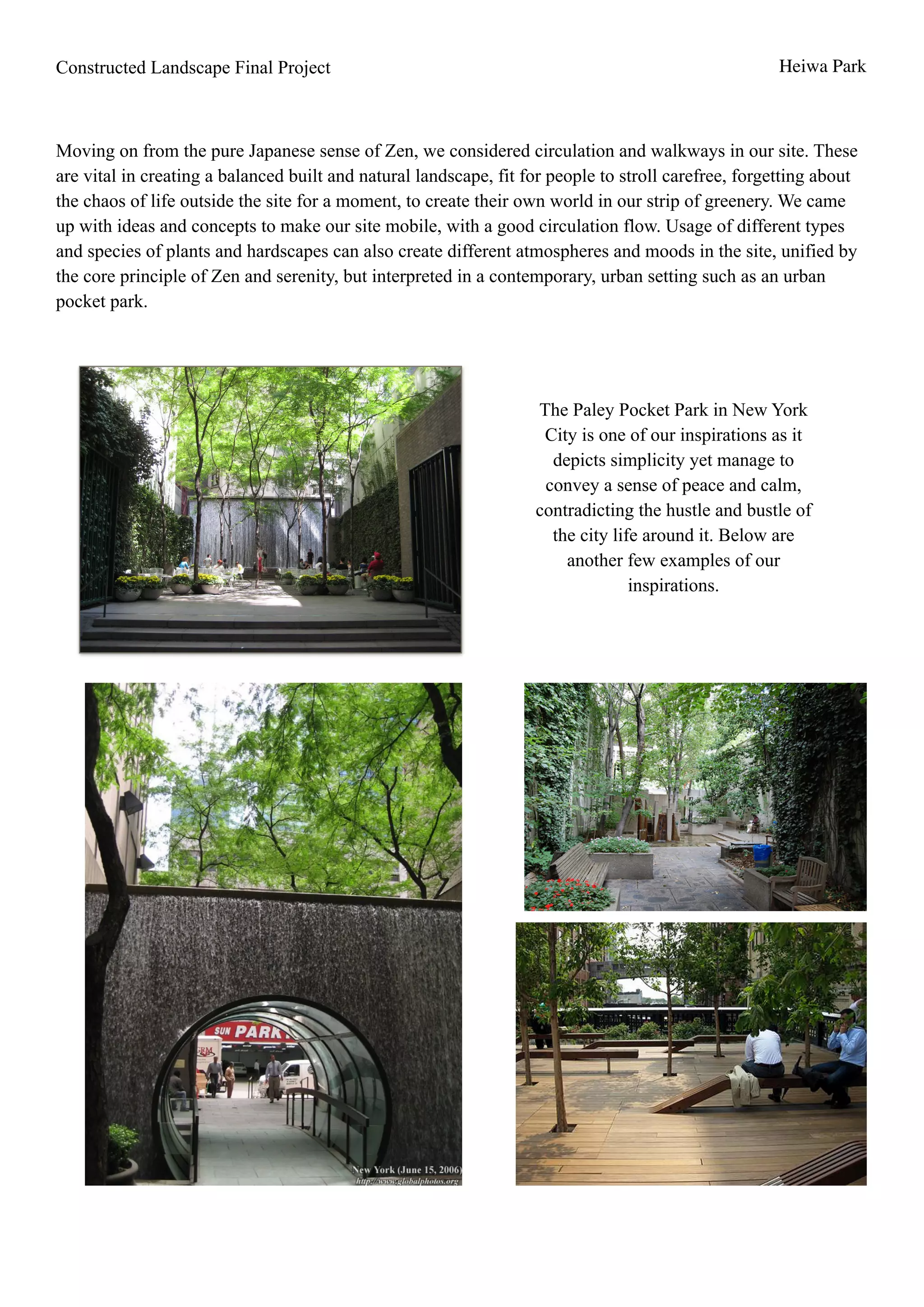 Constructed Landscape Final Project Report | PDF