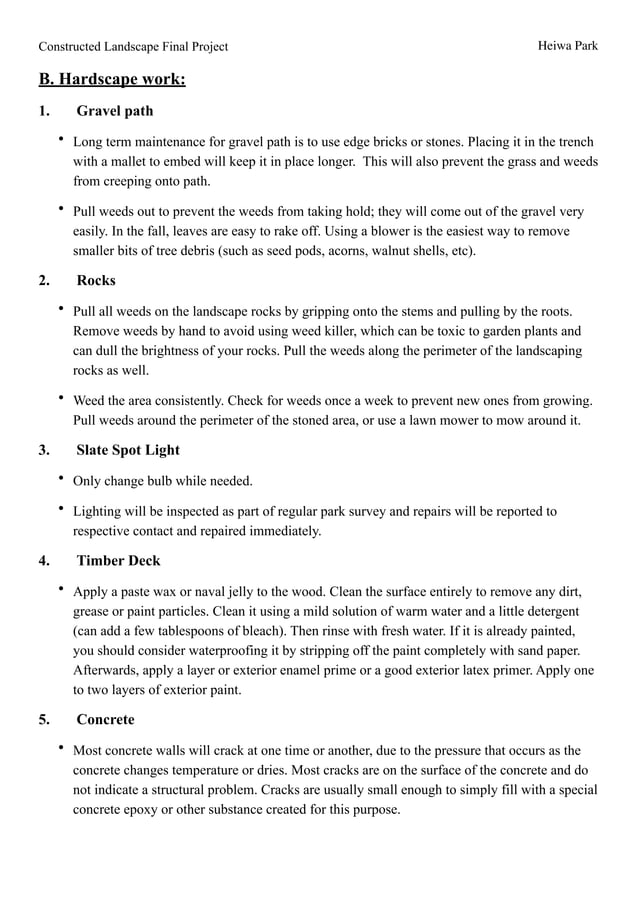 Constructed Landscape Final Project Report | PDF