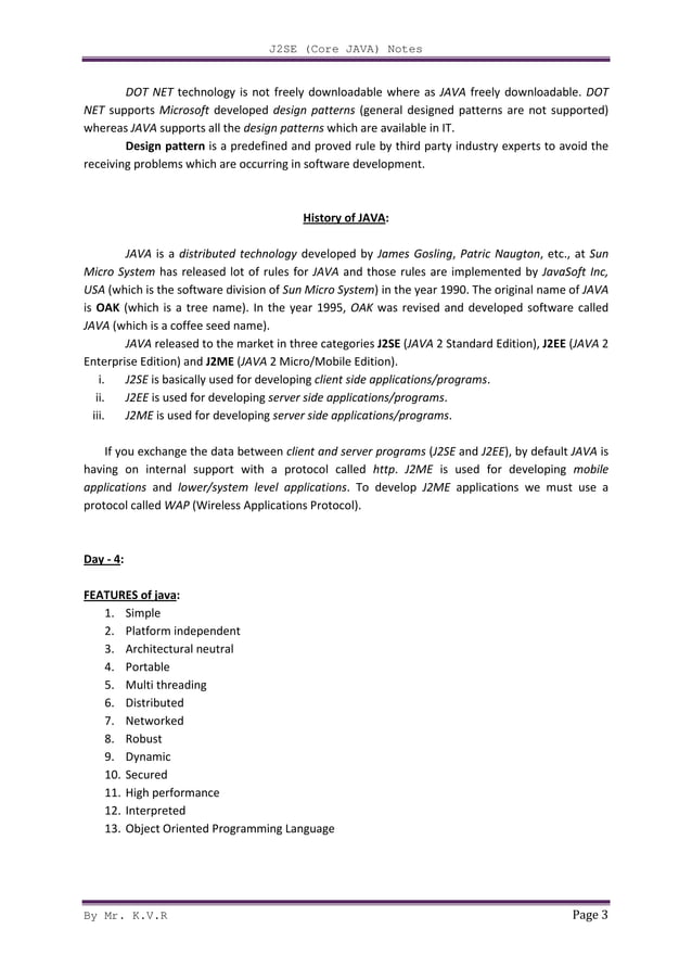 Core java kvr - satya | PDF