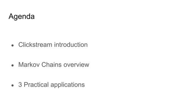 Clickstream analytics with Markov Chains | PPT