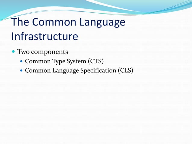 C Common Type System And Common Language Specification Ppt Free Download