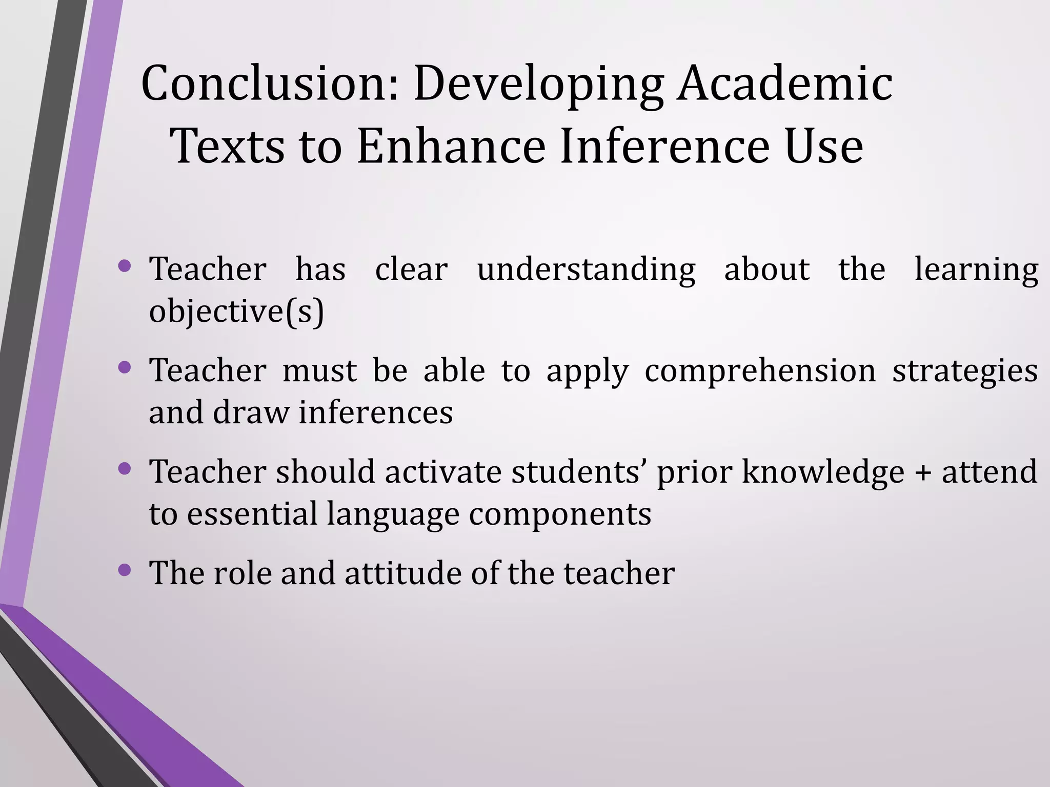 Teaching To Find Main Idea and Inference | PPT