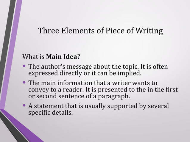 Teaching To Find Main Idea and Inference | PPT