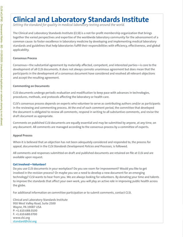 CLSI 2020.pdf | Infectious Diseases | Diseases and Conditions