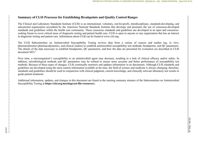 CLSI 2020.pdf | Infectious Diseases | Diseases and Conditions