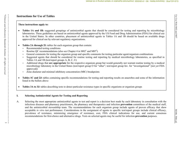 CLSI 2020.pdf | Infectious Diseases | Diseases and Conditions
