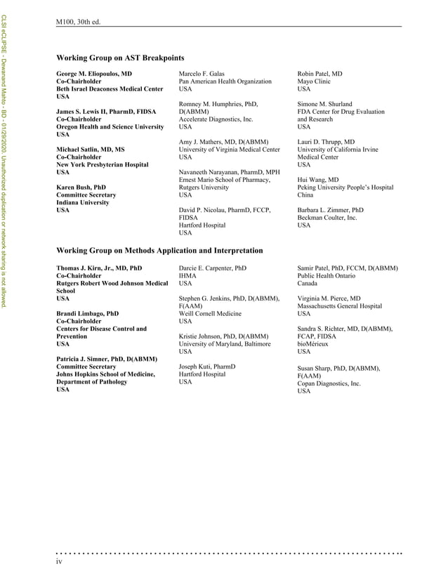 CLSI 2020.pdf | Infectious Diseases | Diseases and Conditions