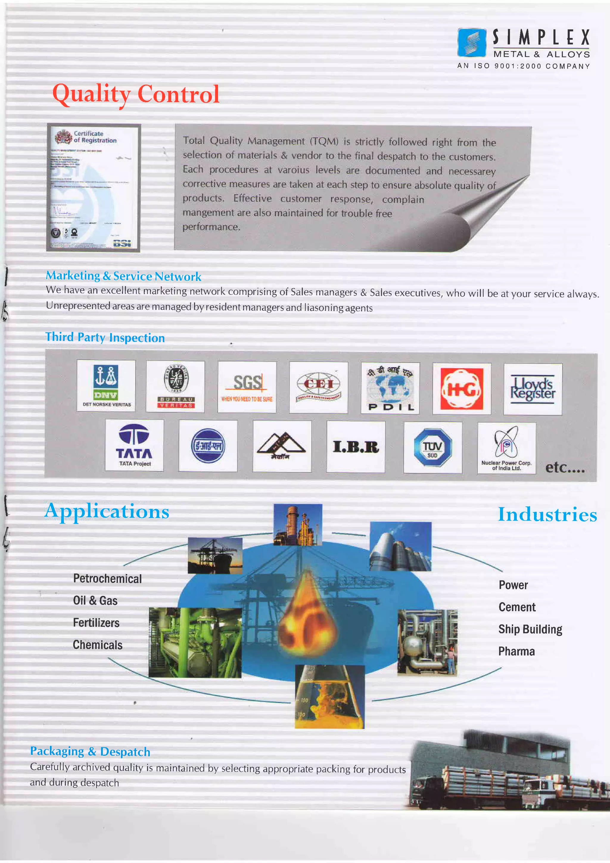 Simplex Metal & Alloys, Mumbai, Steel Products | PDF | Manufacturing ...
