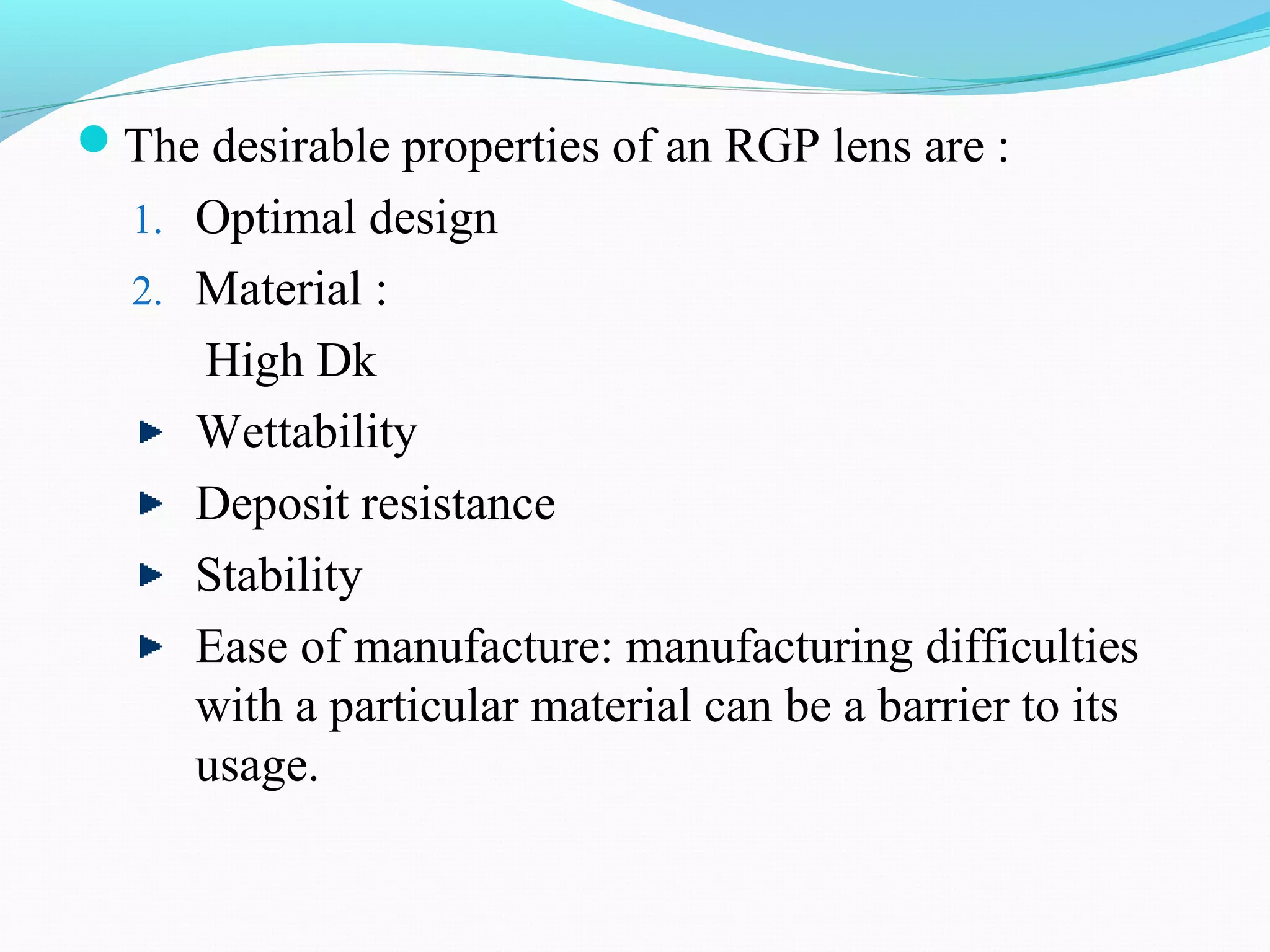contact lens material | PPT