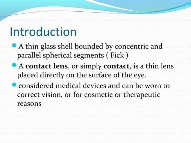 contact lens material | PPT