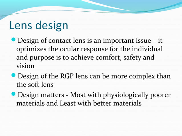 contact lens material | PPT