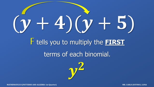 Product of Two Binomials (FOIL Method) | PPSX | Science