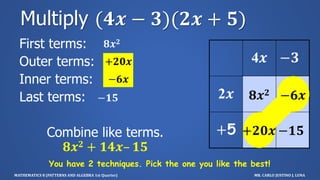 Product of Two Binomials (FOIL Method) | PPSX