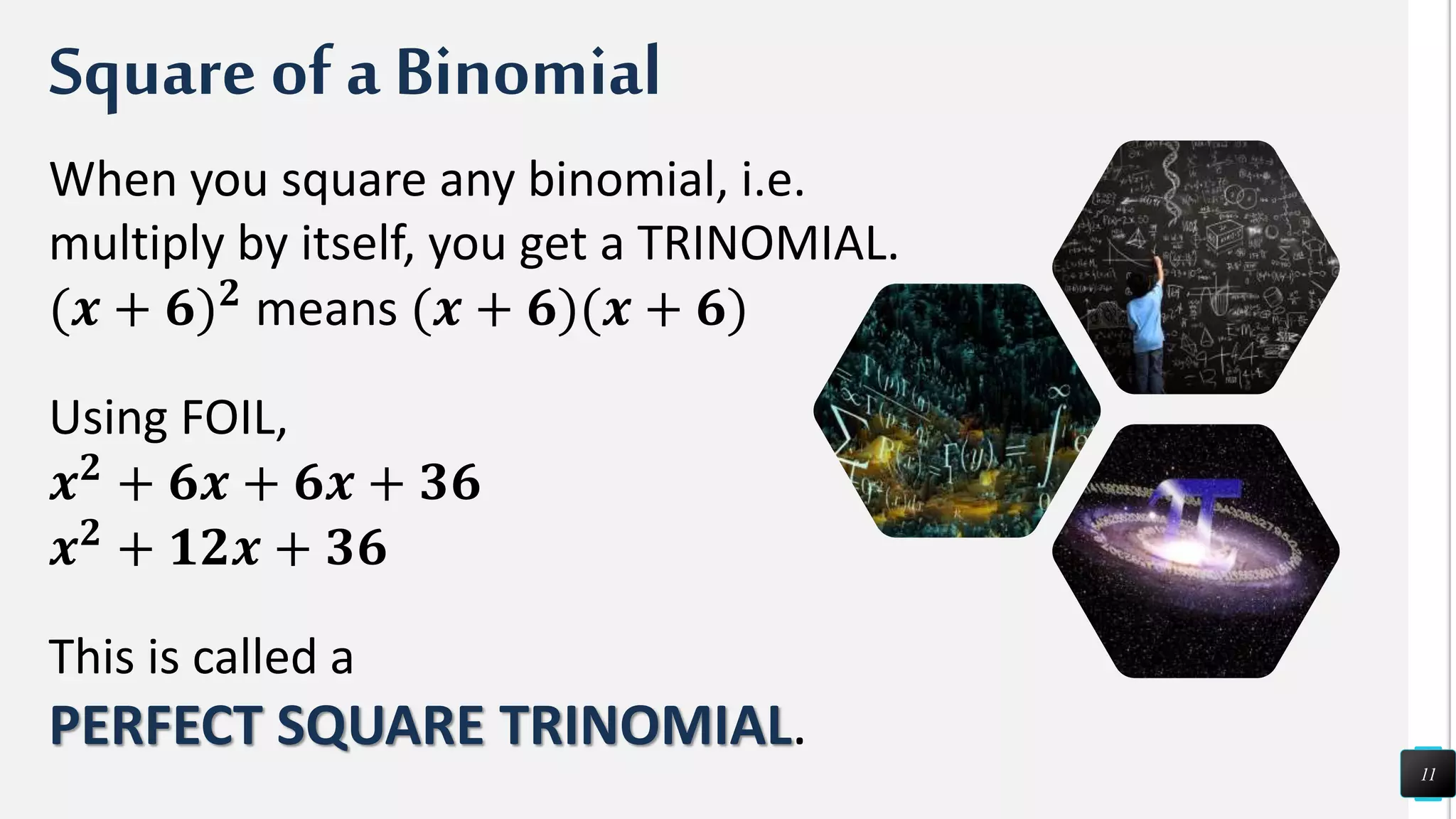 Square of a Binomial (Special Products) | PPSX