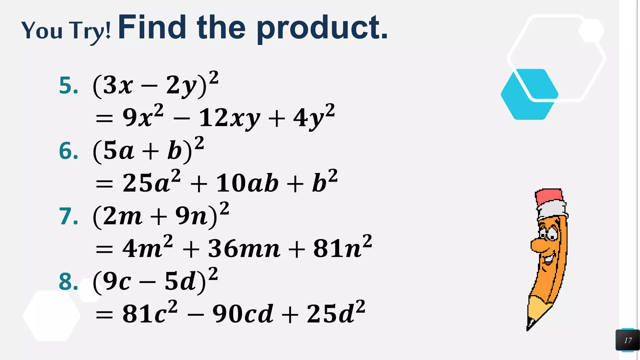 Square of a Binomial (Special Products) | PPSX