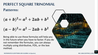 Square of a Binomial (Special Products) | PPSX