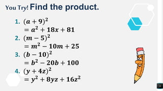 Square of a Binomial (Special Products) | PPSX
