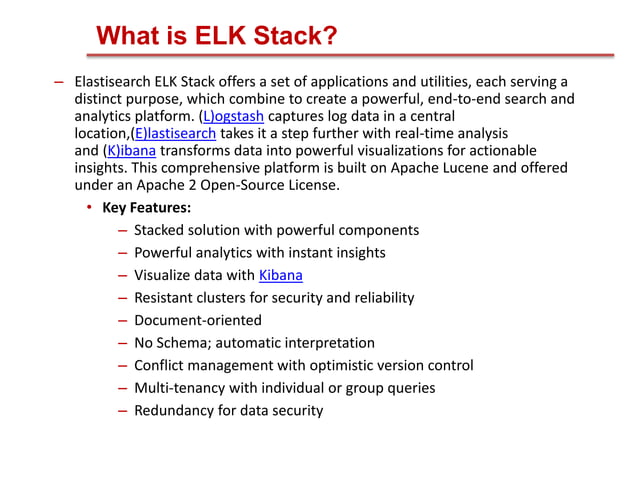 Centralized Logging System Using ELK Stack | PPTX | Databases | Computer Software and Applications