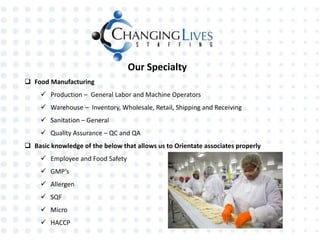 Changing Lives Staffing Service | PPT